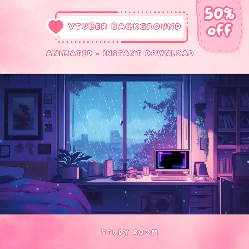 Vtuber Background Cozy, Vtuber Animated Background for Twitch, Stream ...