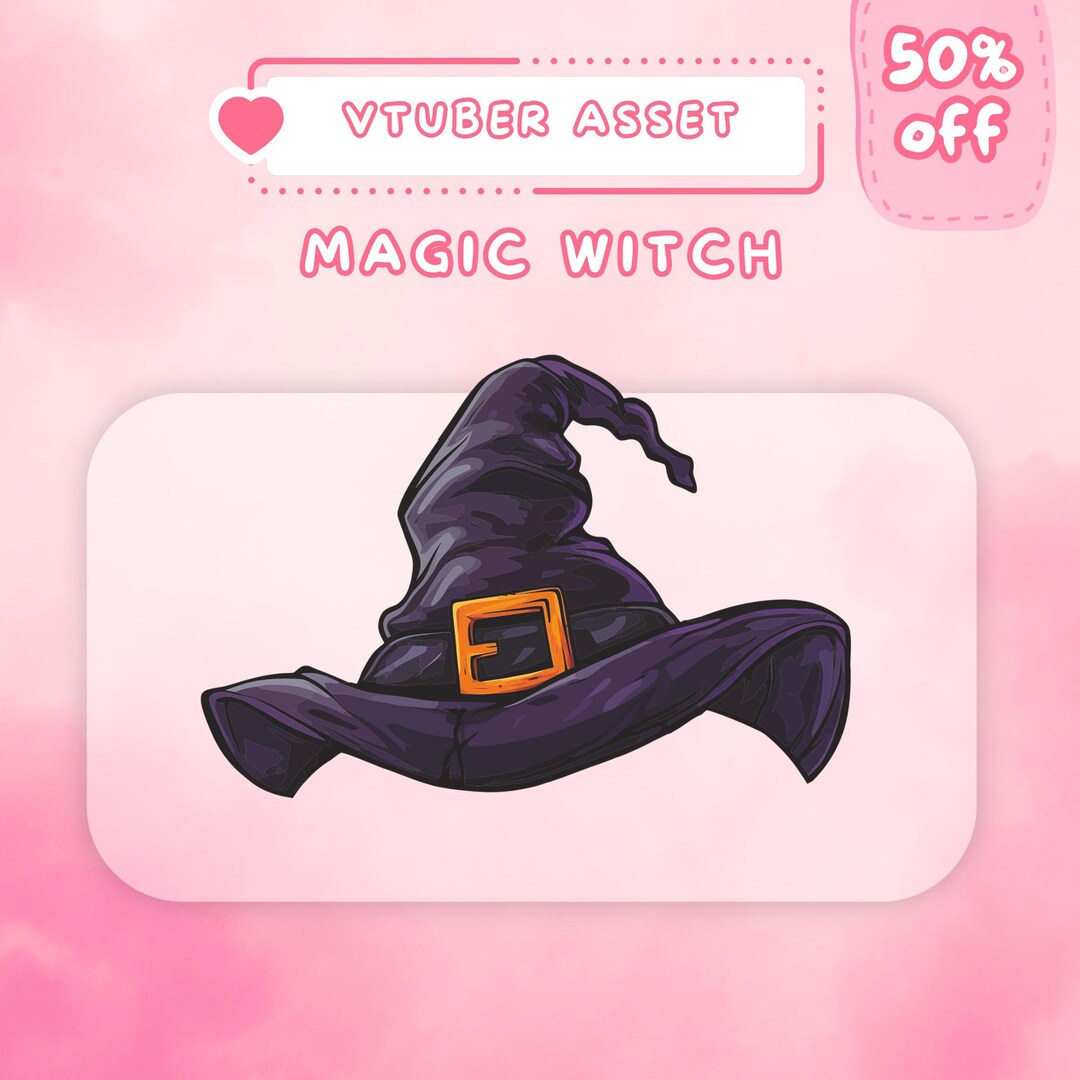 Vtuber Assets | Live2d Rigged Vtuber Witch Hat, Halloween Costume ...