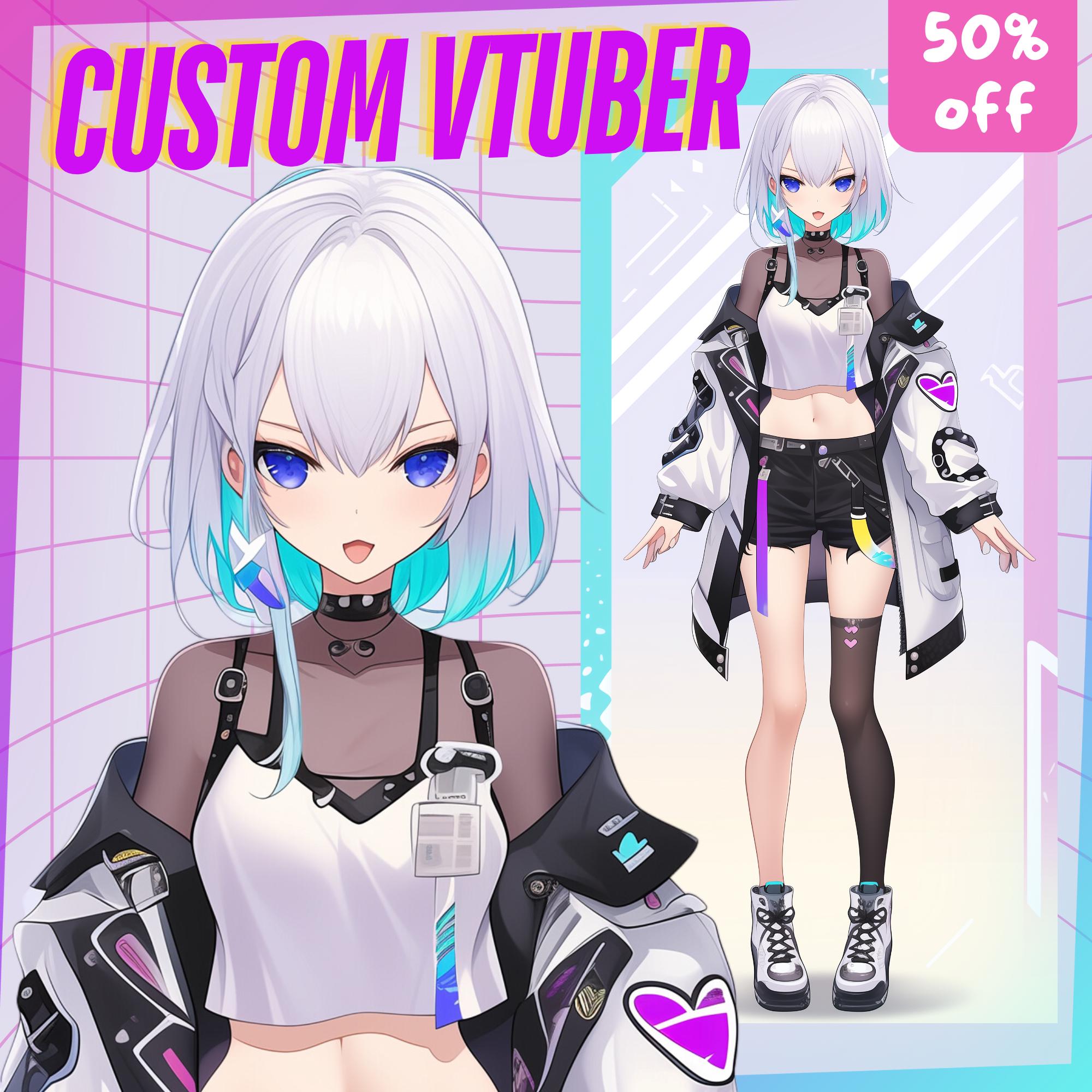 Custom Vtuber Live2d Model Commission / Virtual Youtuber Model / Vtuber ...