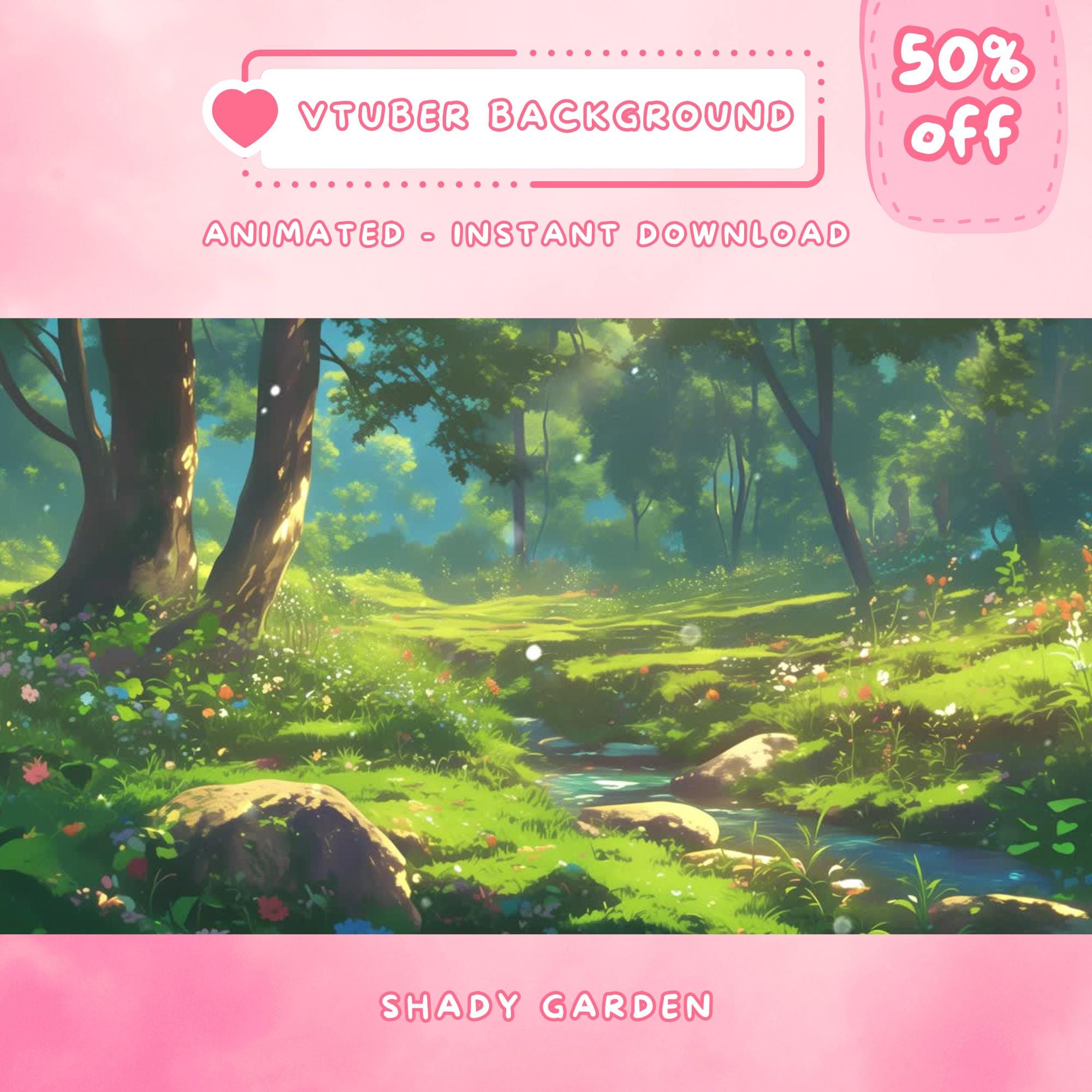 Anime Forest Vtuber Background | Digital Download Nature Backdrop ...