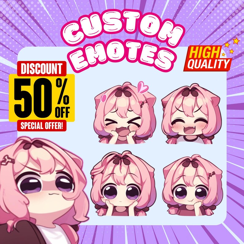 CUSTOM Twitch Emotes, Twitch Emotes, Twitch Emoji, Kick Emotes, Custom ...