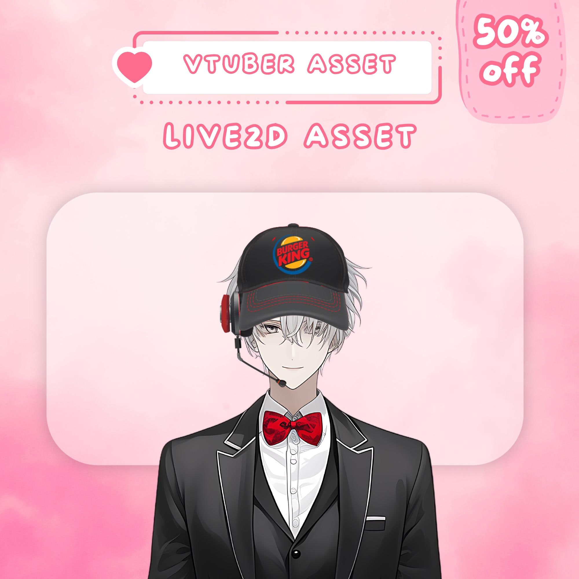 Burger King Hat Vtuber Prop Digital Download Head Accessory Asset for ...