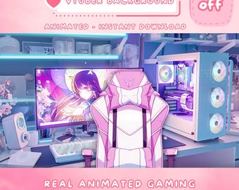 VTUBER ANIMATED BACKGROUND - Pink Sakura Room (loop, 1080p) - Etsy