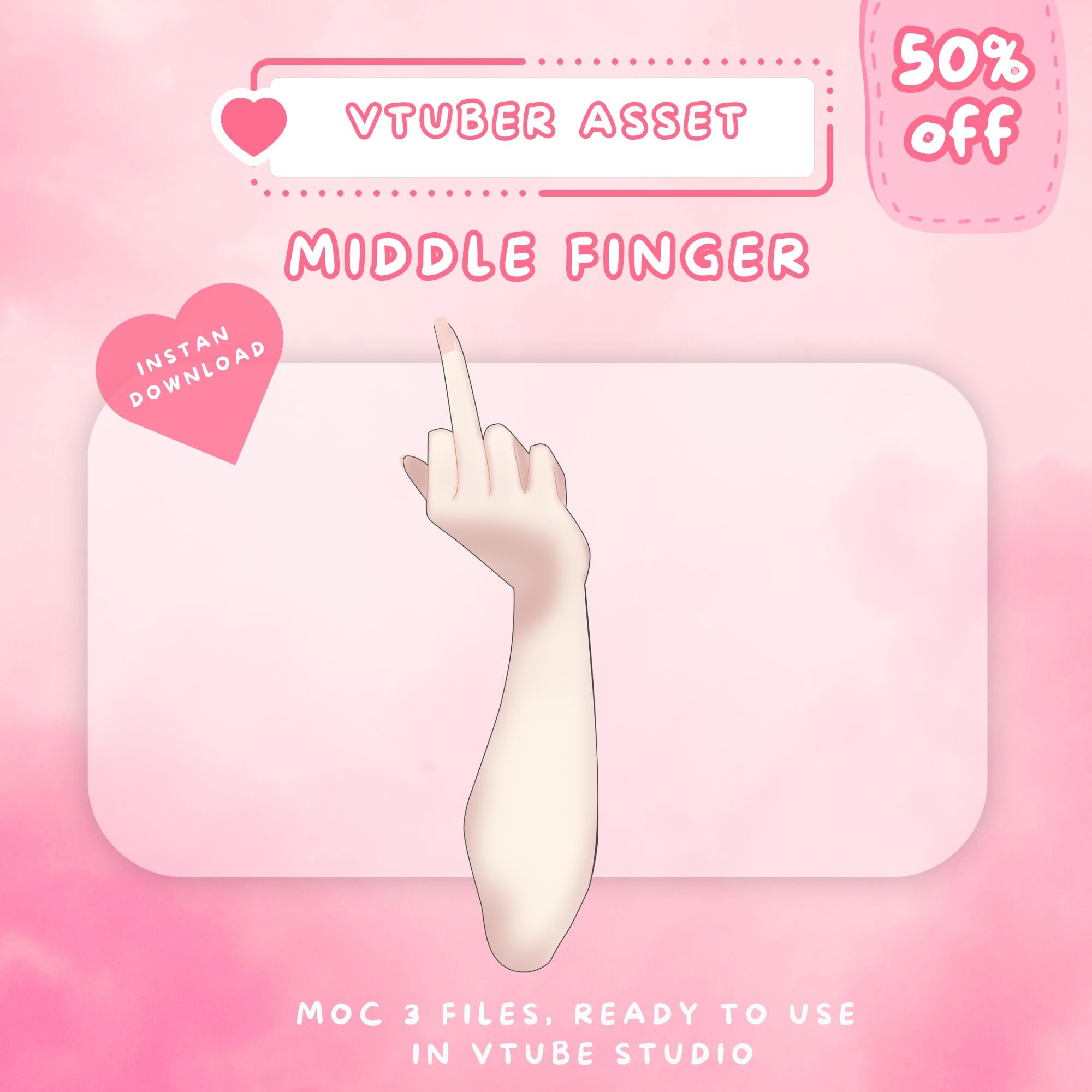Vtuber Asset | Vtuber Hand, Rigged Pissed off Hand, Hand Sign, Hand ...