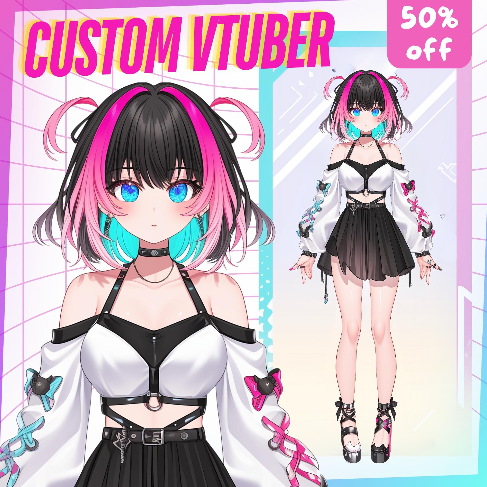 Custom Vtuber Live2d Model Commission / Virtual Youtuber Model / Vtuber Design / Rigging / Fan ...