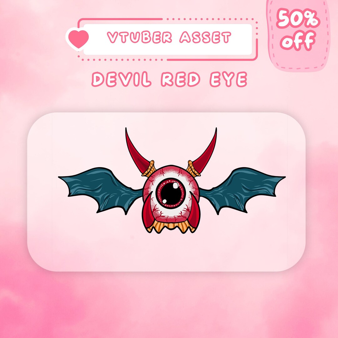 Vtuber Asset | Live2d Rigged One Eyed- Devil Wing Pet, Ready to Use ...
