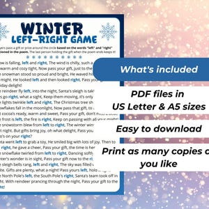 Winter Left Right Game Pass the Gift Prize Exchange Game for Family ...