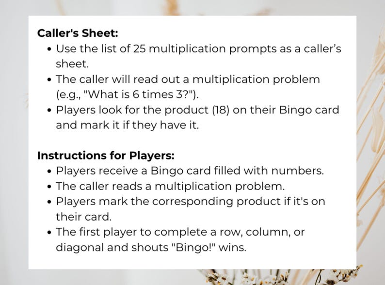 Multiplication Printable Multiplication Bingo Math Game Single Digit ...