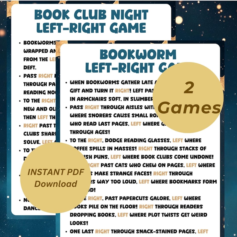 Book Club Games - Etsy