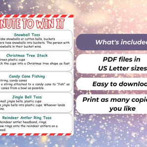 Christmas Minute to Win It Games, 50 Minute to Win It Party Games ...