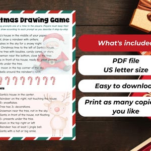 Christmas Drawing Challenge Game, Christmas Party Activity for Kids ...