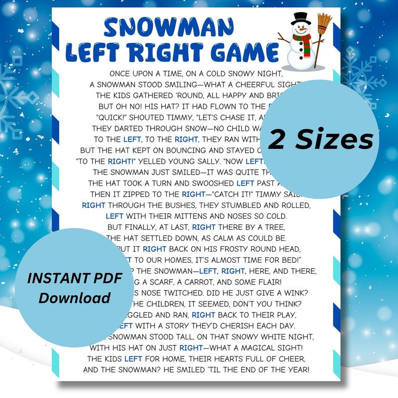 Snowman Game - Etsy