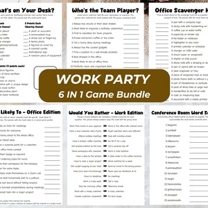 Printable Office Work Party Games Bundle Fun Office Party Games for ...