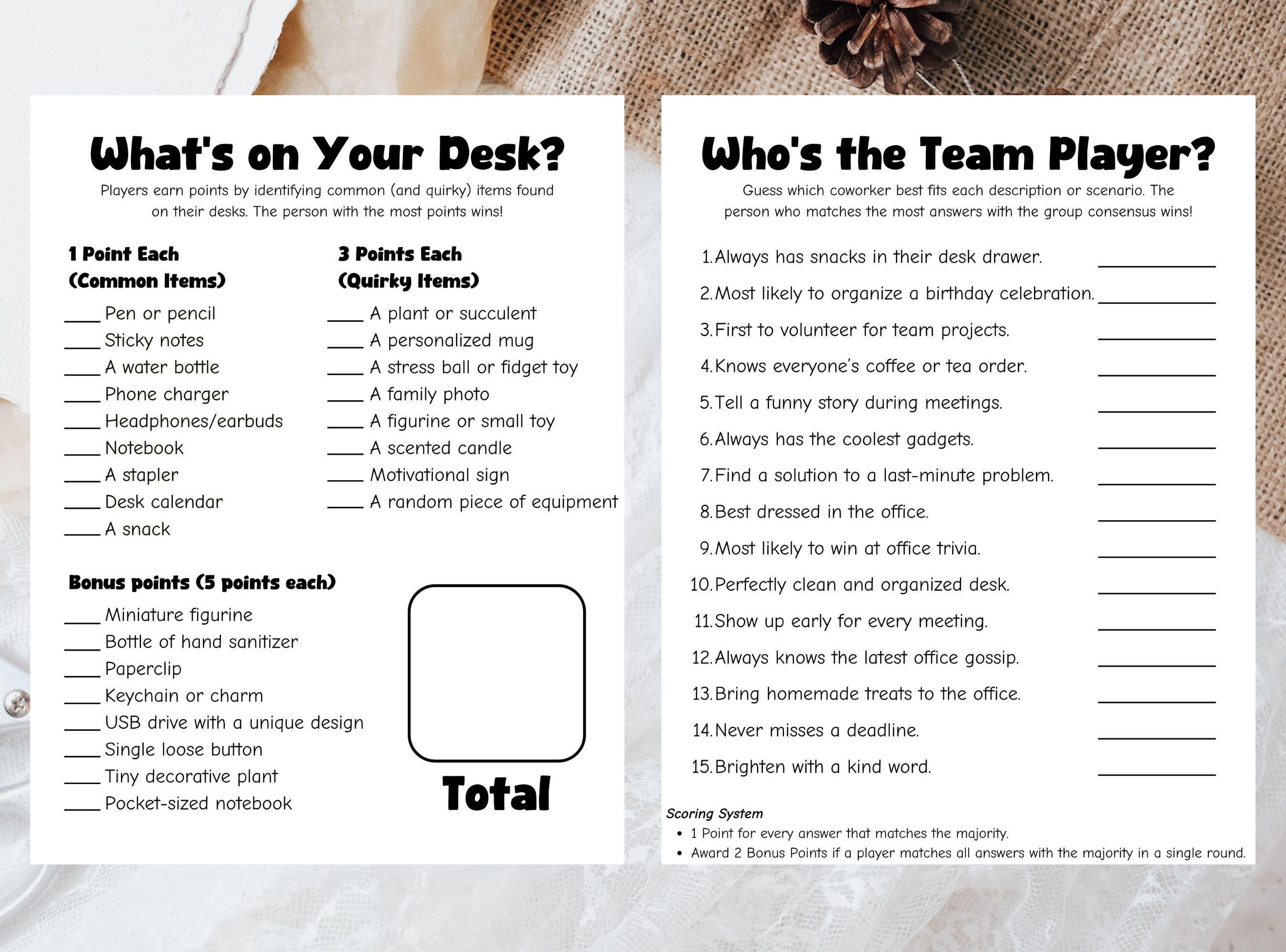 Printable Office Work Party Games Bundle Fun Office Party Games for ...