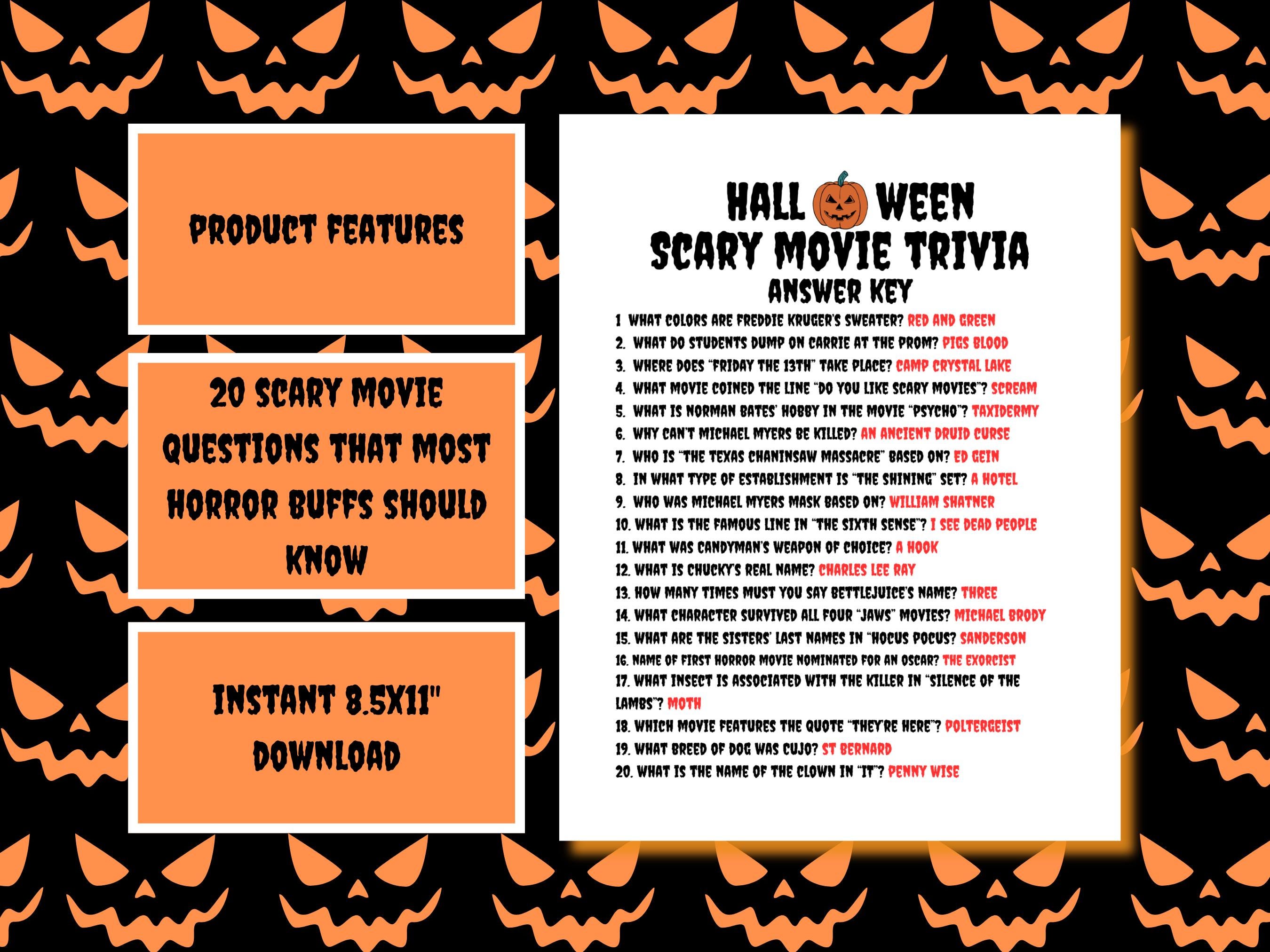 Movie Trivia, Scary Movie Trivia, Horror Movie Trivia, Trivia ...