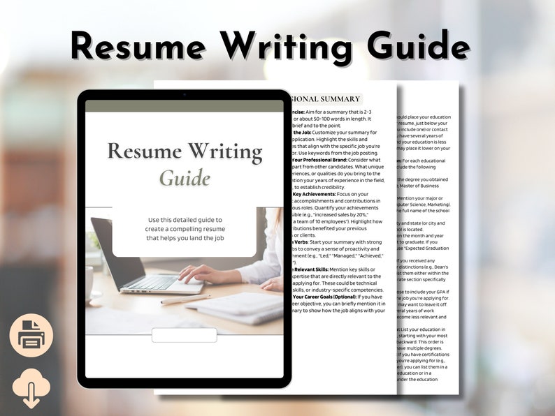 8 Resumes Bundle in Word and Google, Resume Guide - Etsy