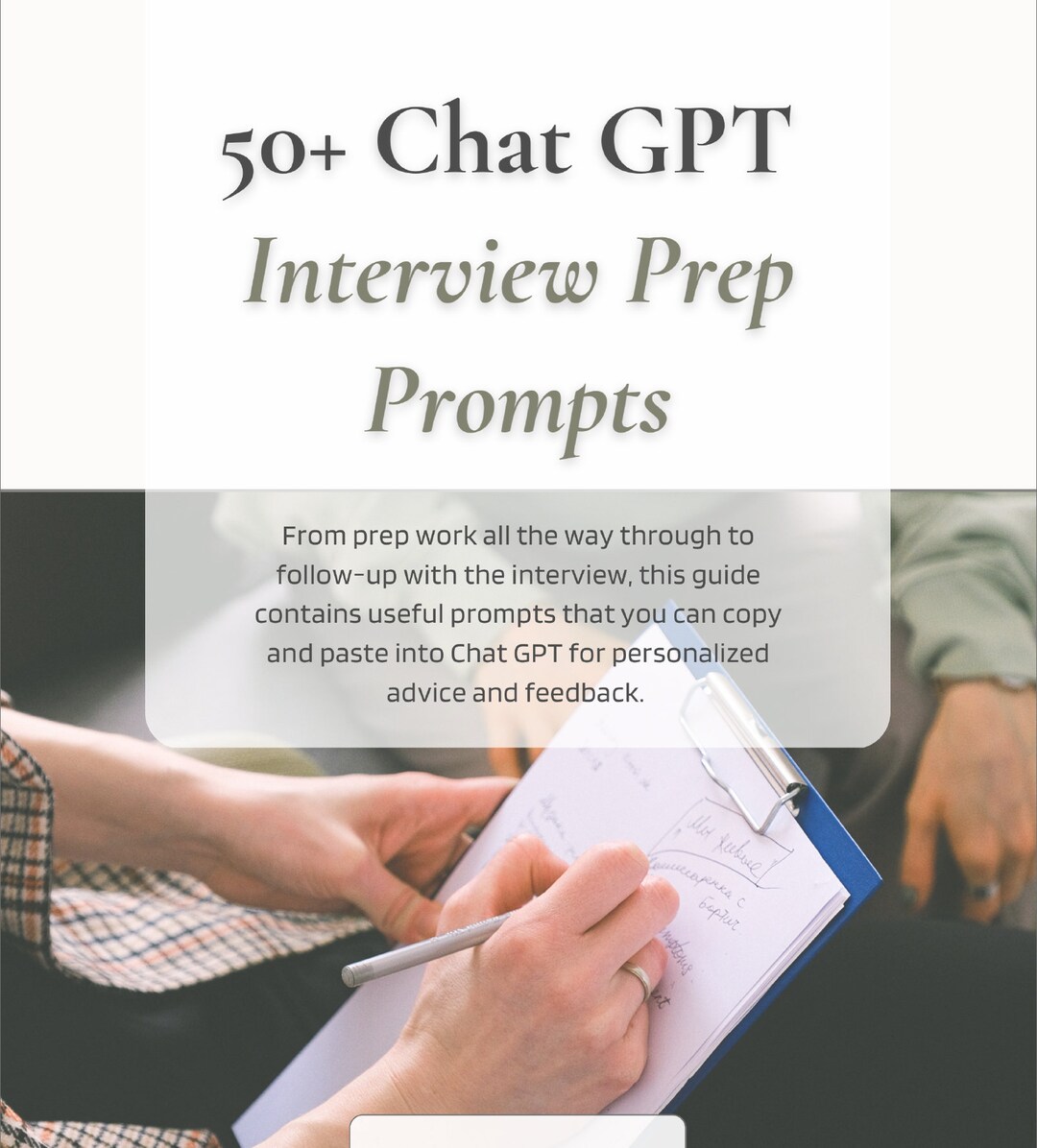 50 Chat GPT Interview Prep Prompts - Etsy
