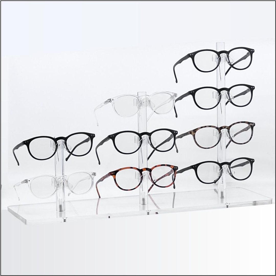 Triple Optical Frame Display Risers With 1x 2-3-4 Triangular Clips in a Row - Etsy