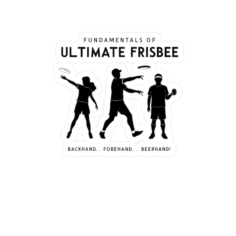 Ultimate Frisbee Sticker: Sports Lover Gift, Funny Water Bottle Decal ...