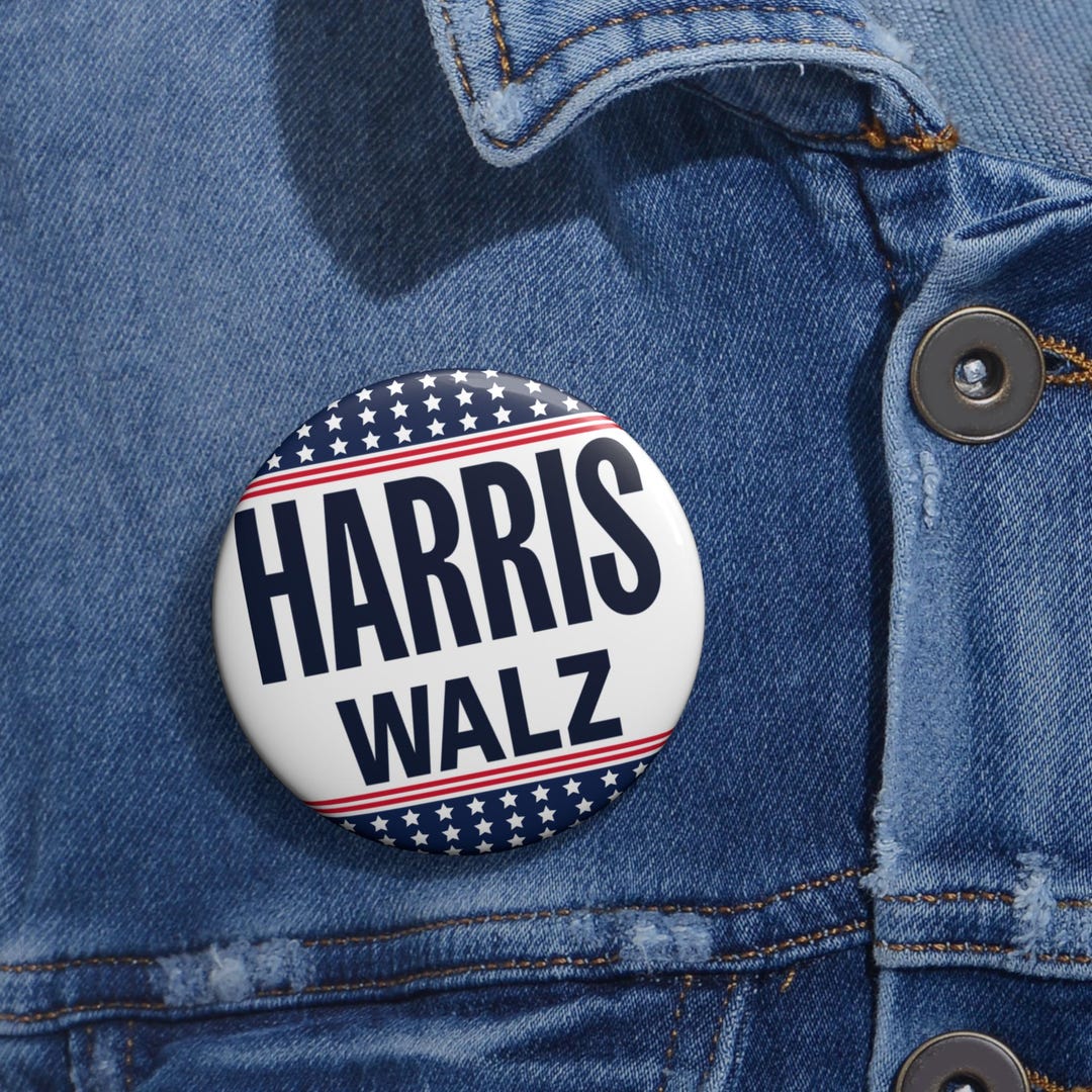 Harris Walz, Kamala Harris, Tim Walz, 2024 Election, Pin Button, Madam ...