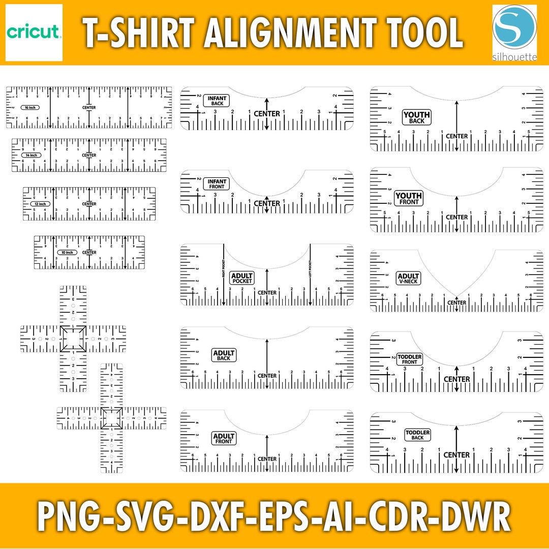 T-shirt Alignment Tool SVG, Tshirt Ruler Svg, T-shirt Placement Guide ...