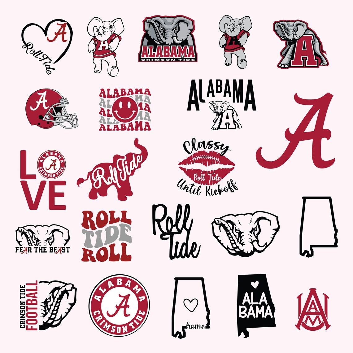 Alabama SVG Mega Bundle, Alabama PNG Bundle, Alabama Svg, Alabama ...