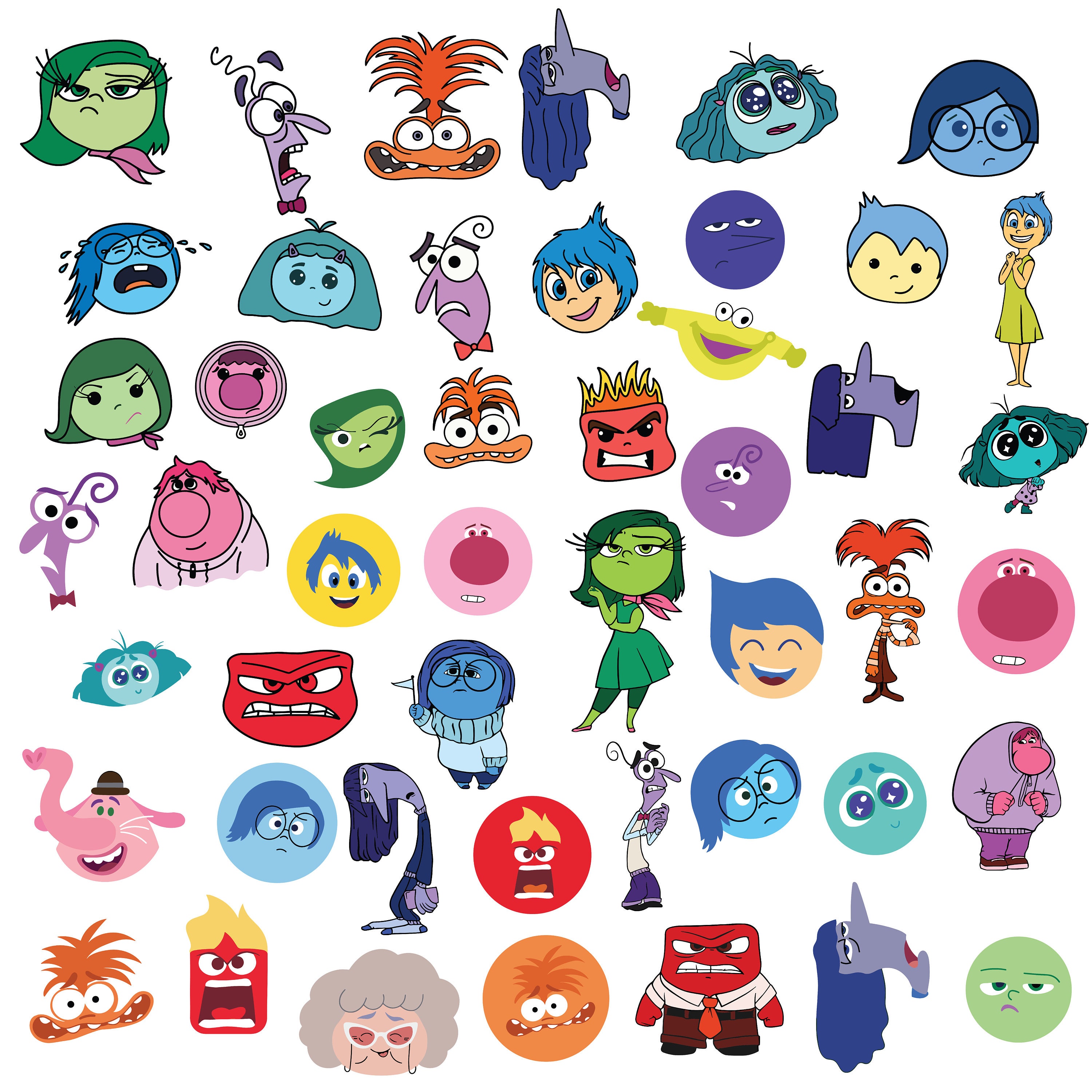 Inside Out 2 PNG, Inside Out Clipart Bundle, Inside Out SVG PNG, Anger ...