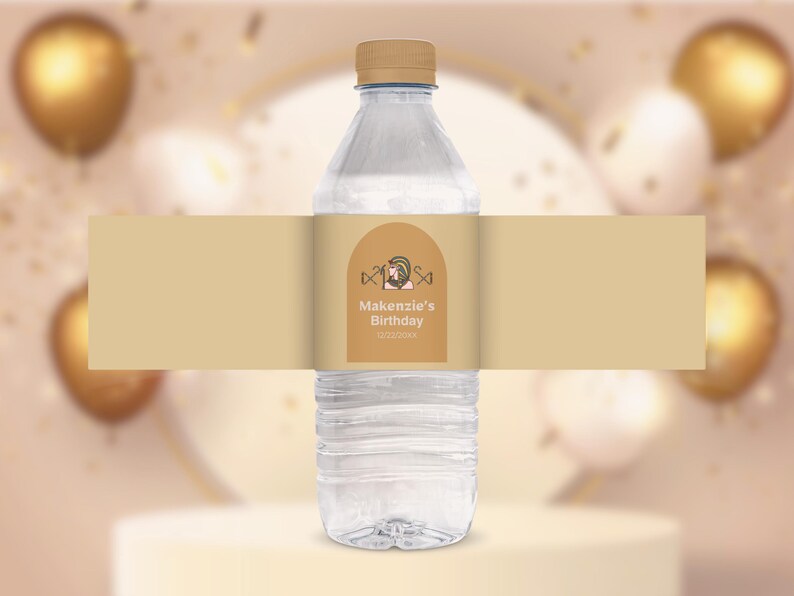 Egyptian Birthday Water Bottle Labels, Pharaoh Party (digital Download ...