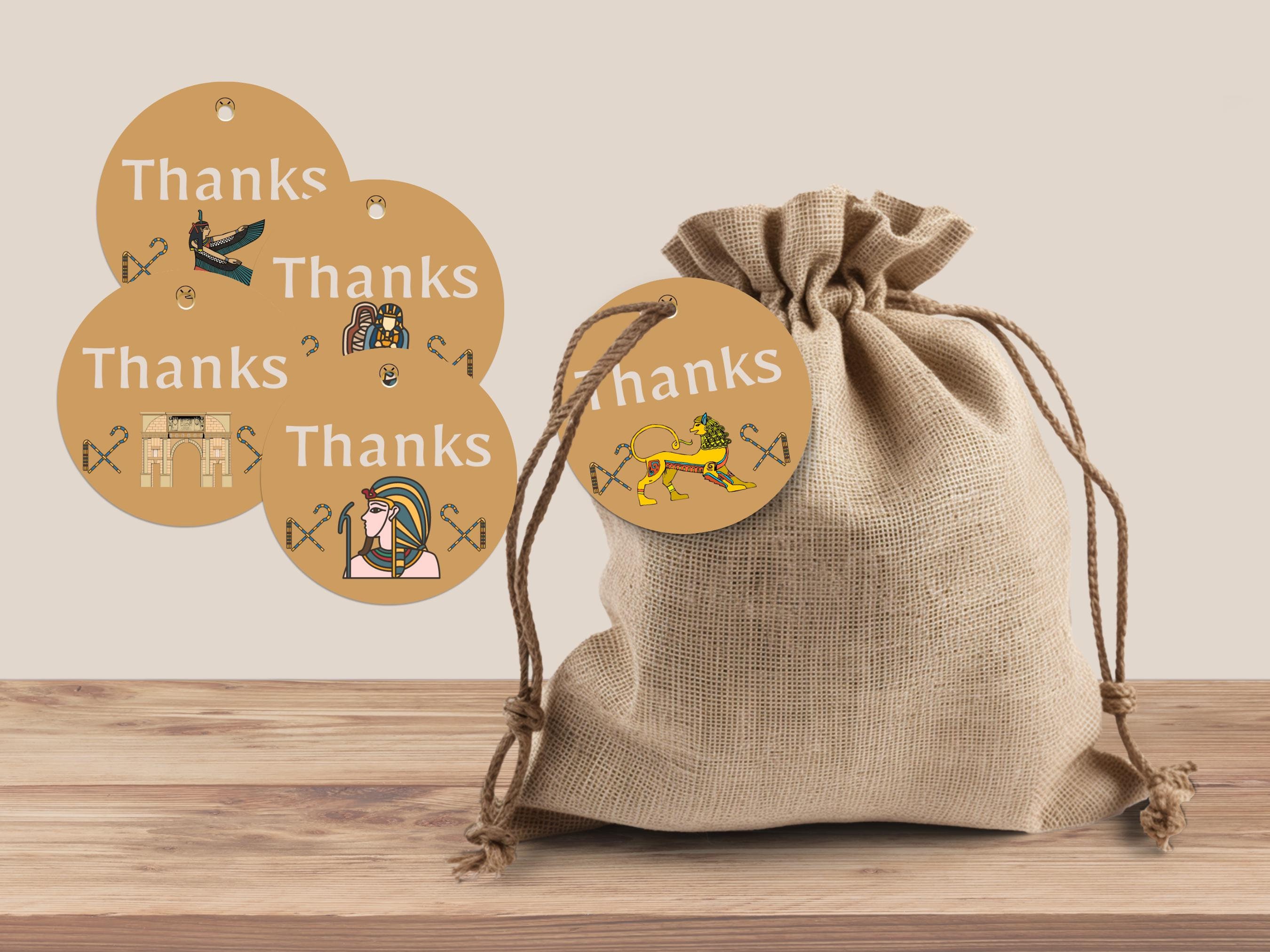 Egypt Thank You Tags, Egyptian Birthday Party, Adventure Birthday Party ...