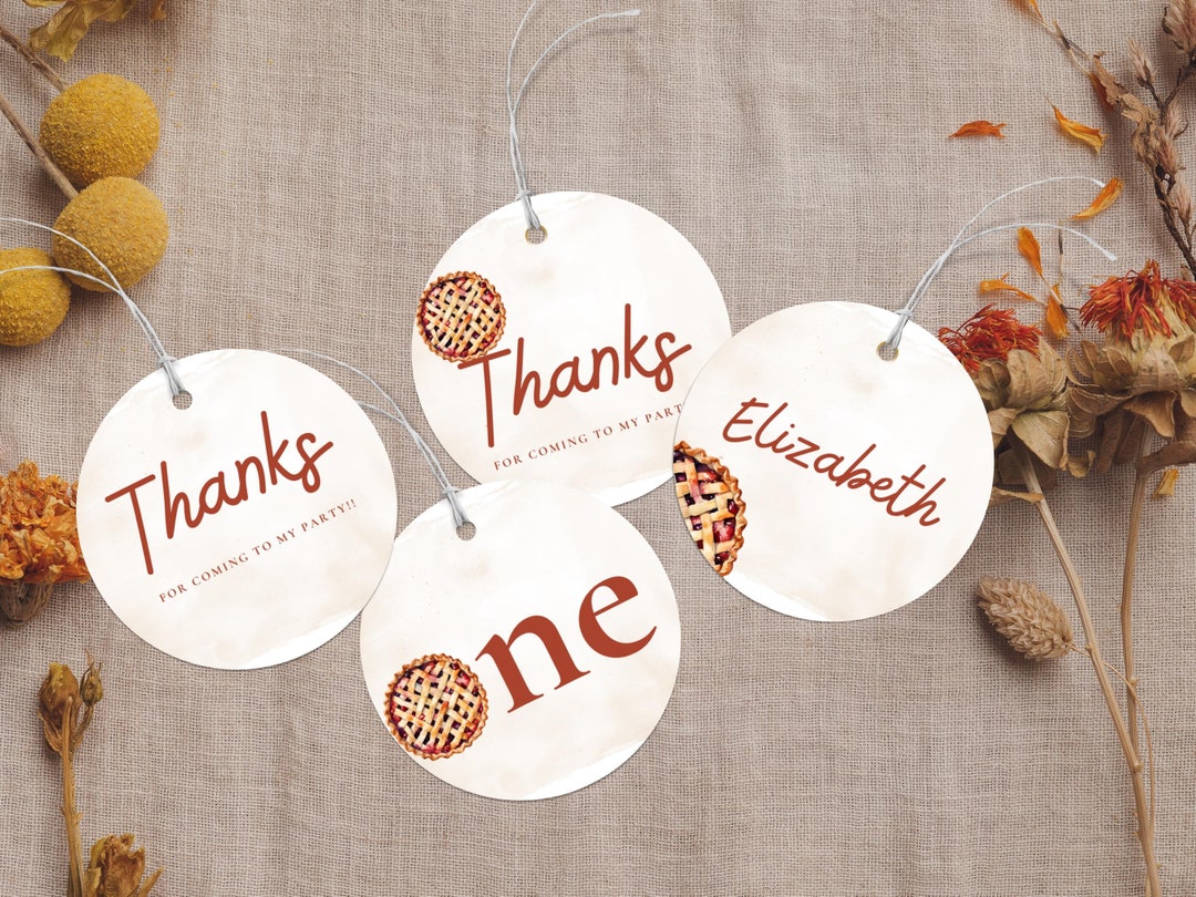 Cutie Pie Favor Tags, Thank You Tag, Instant Download, Printable Favor ...