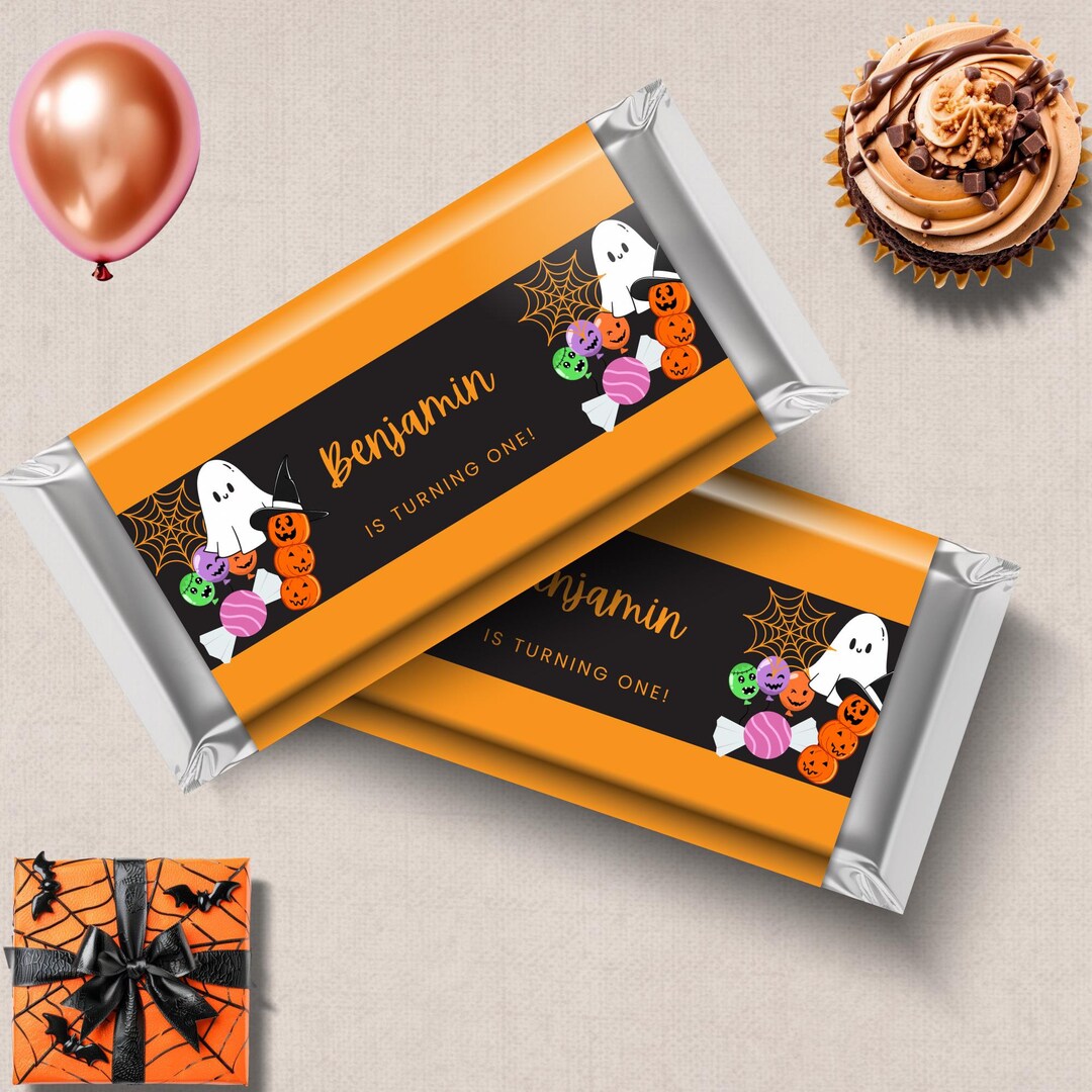 Spooky ONE Halloween Candy Bar Wrapper: 1st Birthday Decor (digital ...