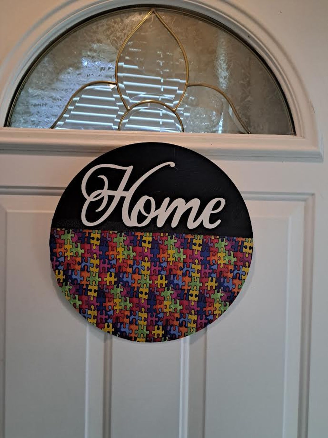14" Autism Wooden Door Hanger - Etsy