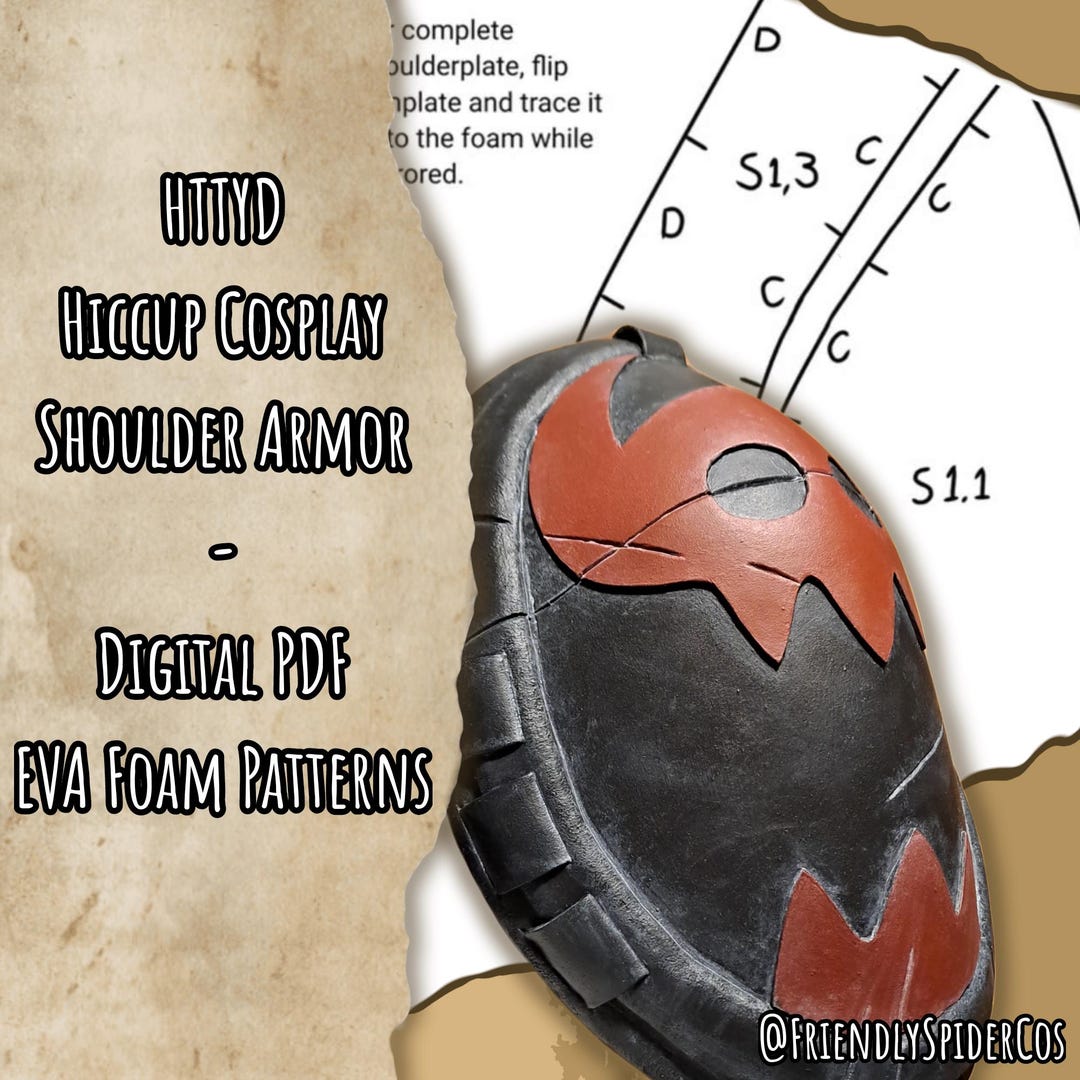 HTTYD Hiccup Shoulder Armour - Digital PDF Patterns - Etsy