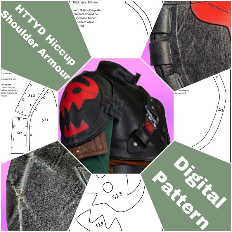 HTTYD Hiccup Shoulder Armour - Digital PDF Patterns - Etsy