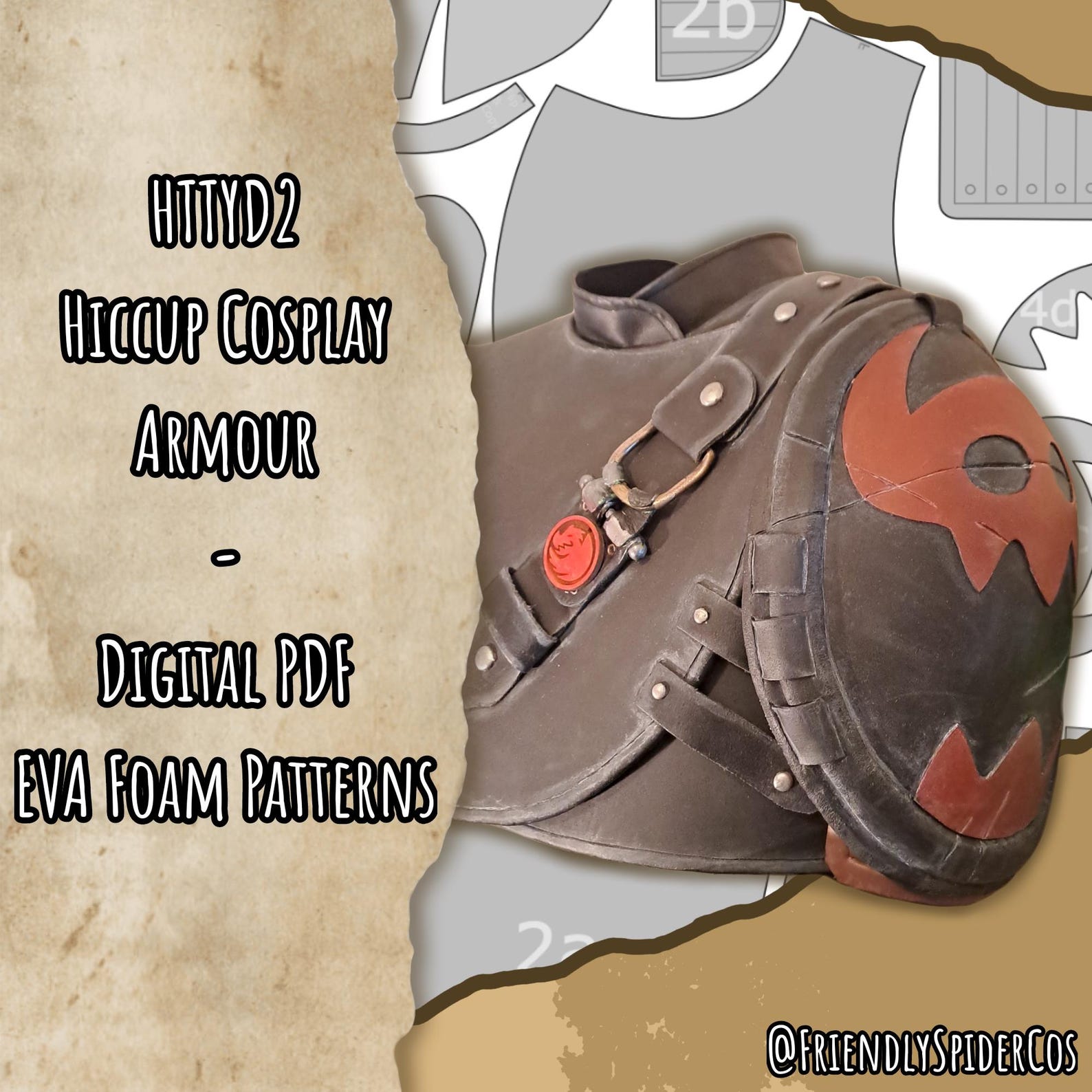 HTTYD Hiccup Armour - Digital PDF Patterns & STL File - Etsy