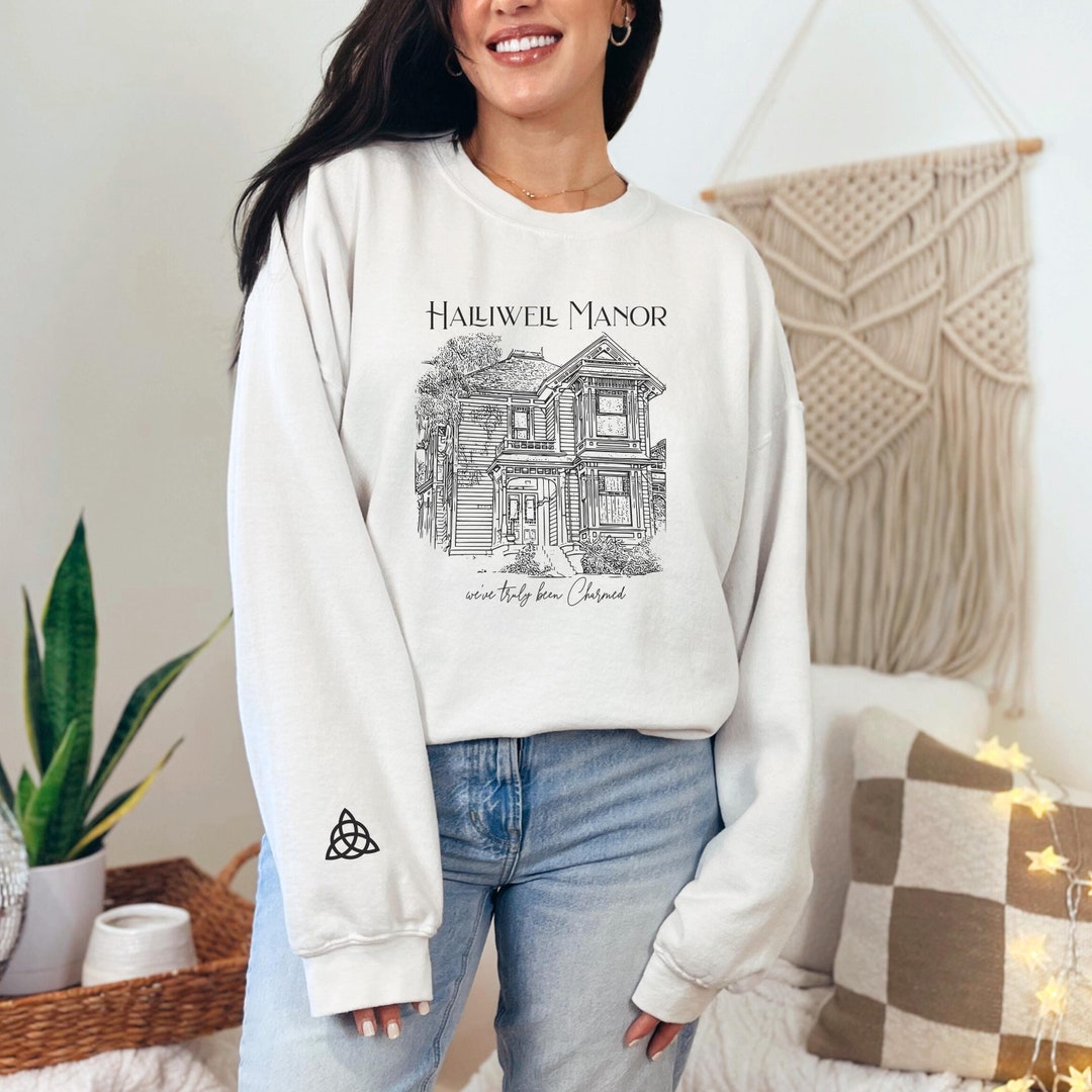 Charmed Halliwell Manor Vintage Halloween Sweatshirt Spooky Good Witch ...