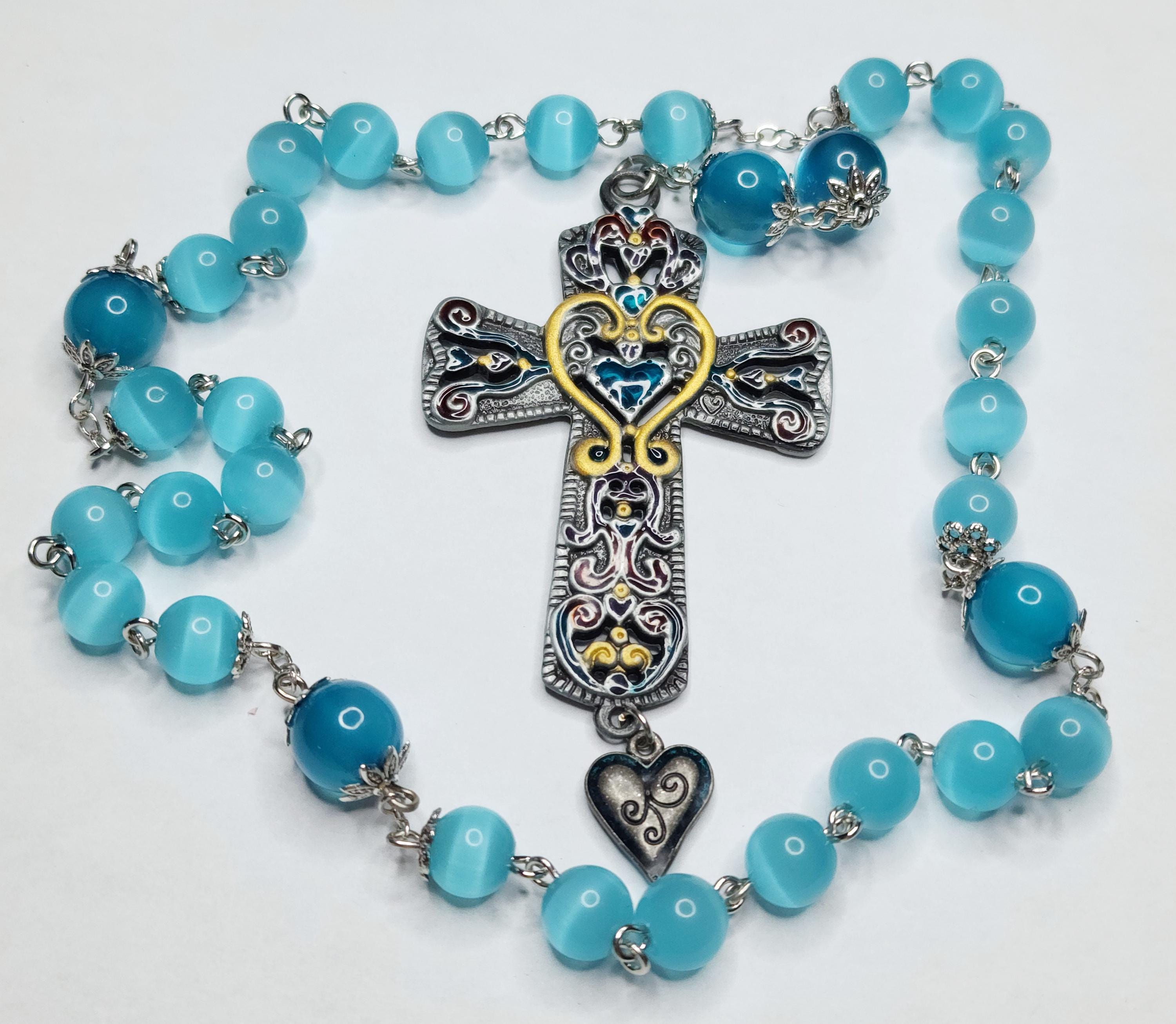 Anglican Prayer Beads, Protestant Rosary, Episcopal Rosary, Blue Prayer ...