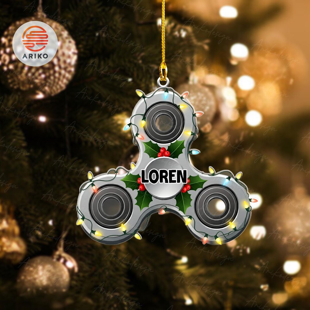 Personalized Christmas Fidget Spinner Ornament Perfect Kid's Decor ...