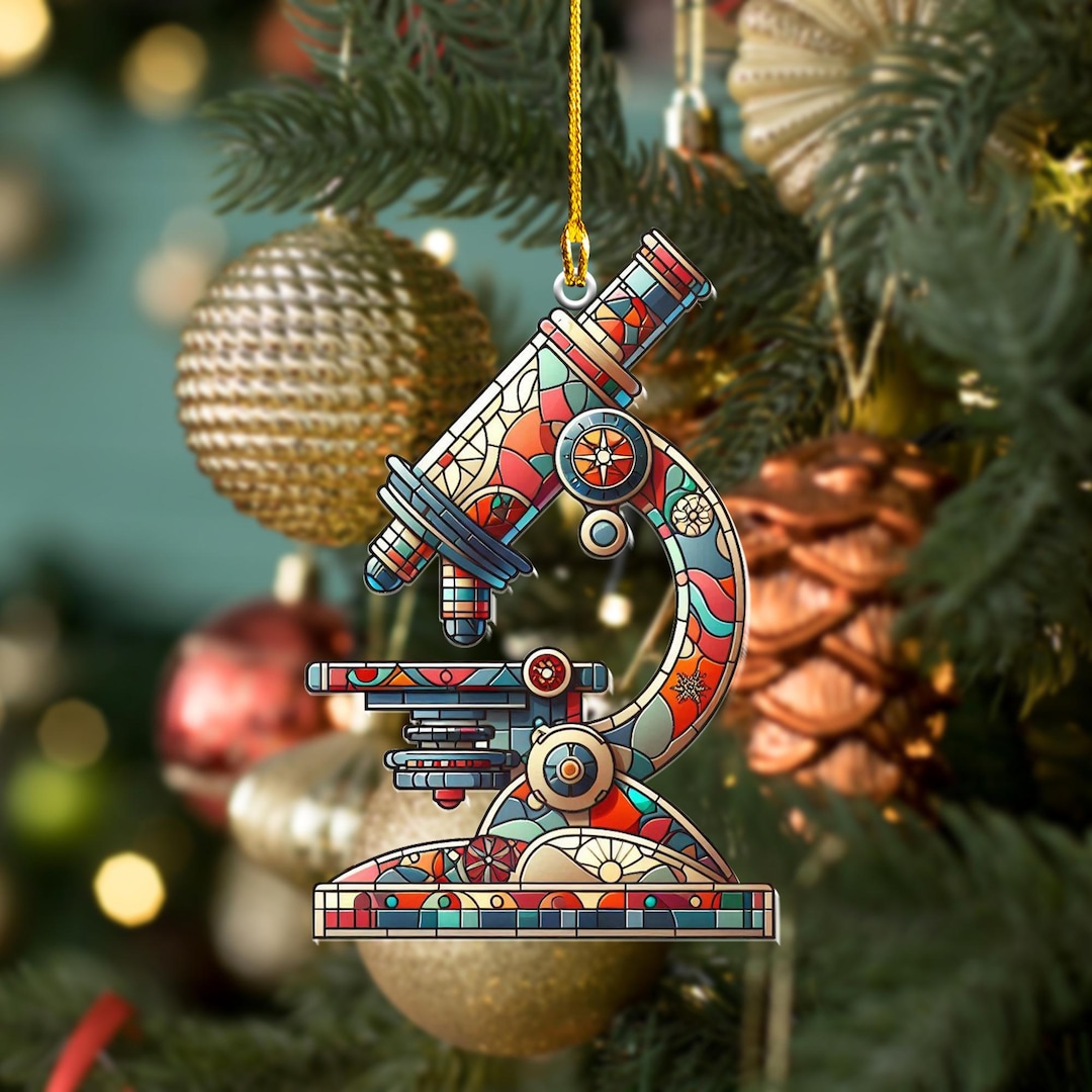 Microscope Christmas Tree Ornament Perfect Science Lover Gift Unique ...