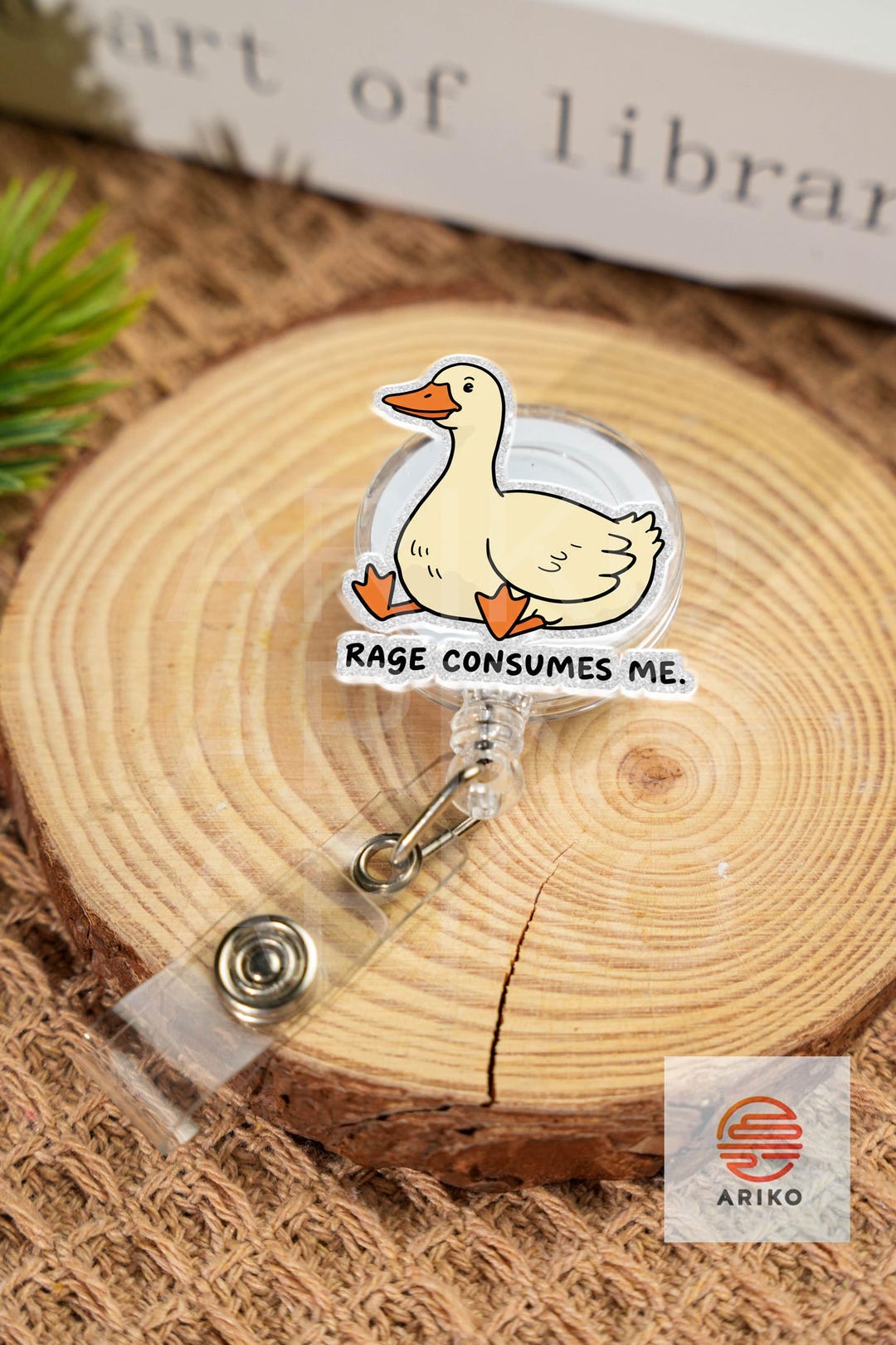 Funny Silly Goose Rage Consumes Me Badge Reel, Funny Weird Silly Goose ...