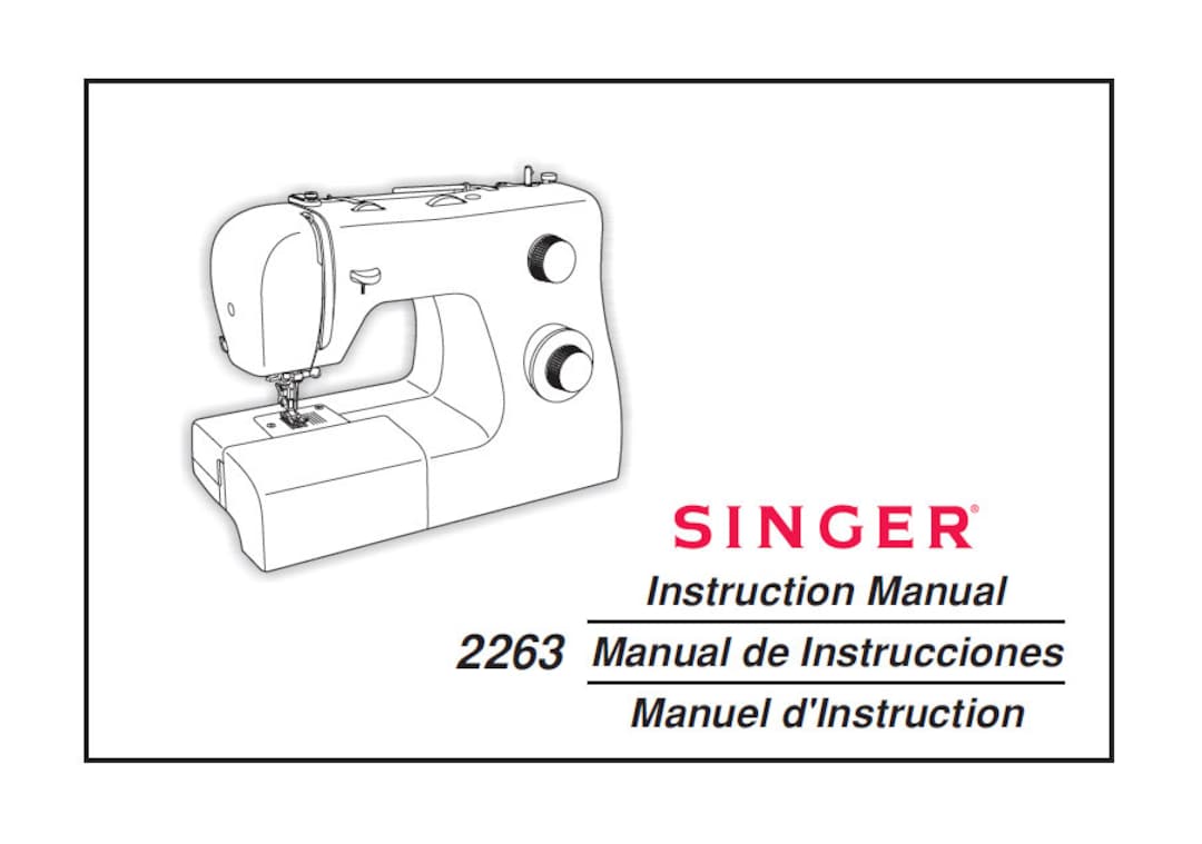 SINGER 2263 Sewing Machine Owner's Manual Guide Download - Etsy