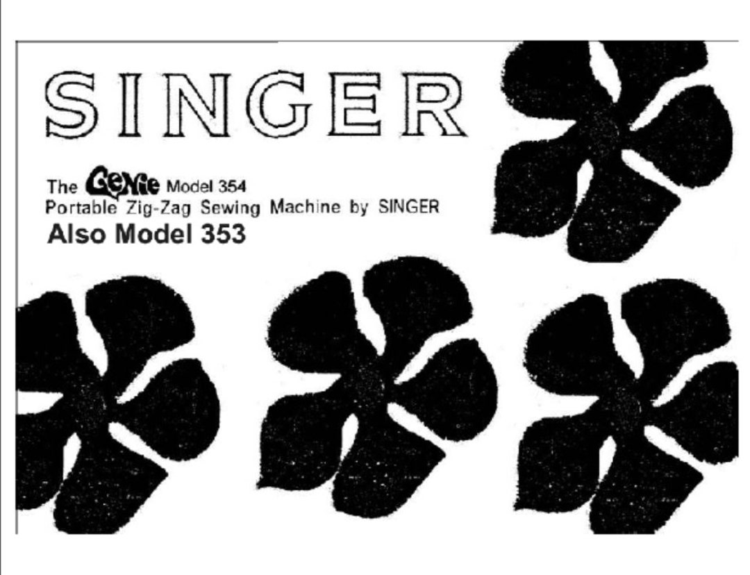 SINGER 353 354 Sewing Machine Owner's Manual Guide Download - Etsy UK