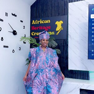 Brocade Damask African Boubou Rich Aunty Bubu Kaftan Abaya Kimono Women ...