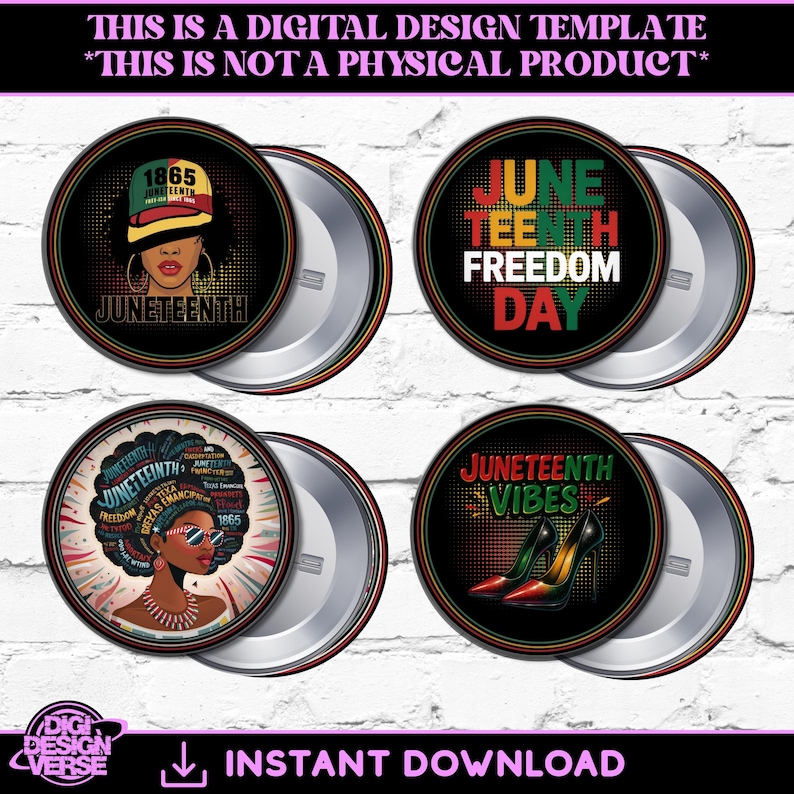 Juneteenth Button Designs Vol. 1 - Etsy