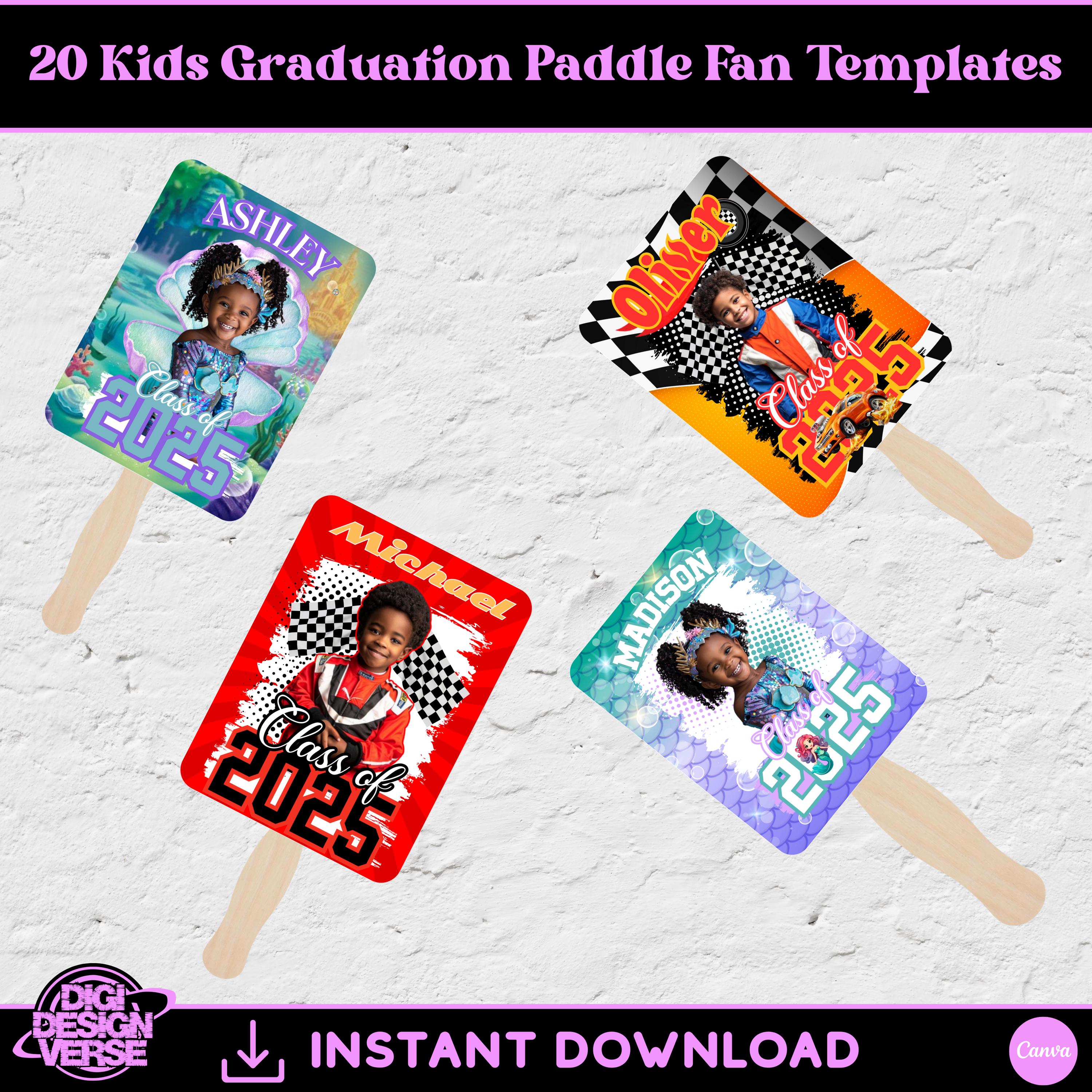 Graduation Paddle Fan Templates - Etsy