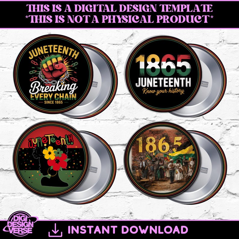 Juneteenth Button Designs Vol. 1 - Etsy