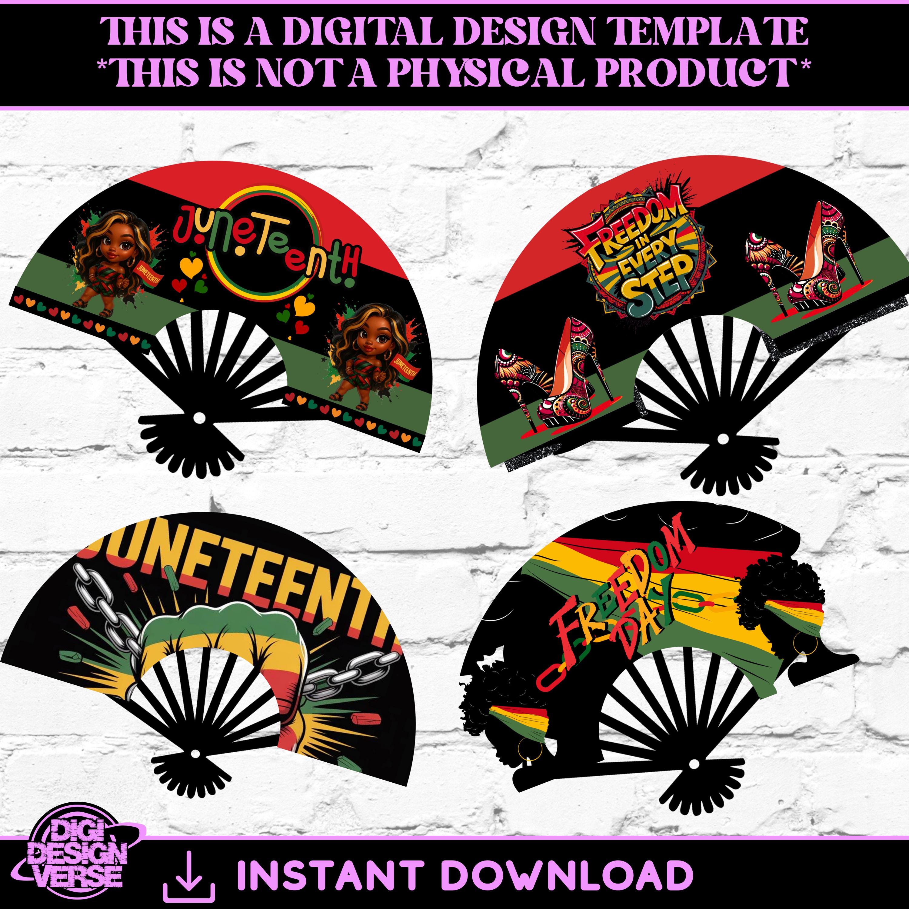 Juneteenth Clack Fan Templates Vol. 1 - Etsy