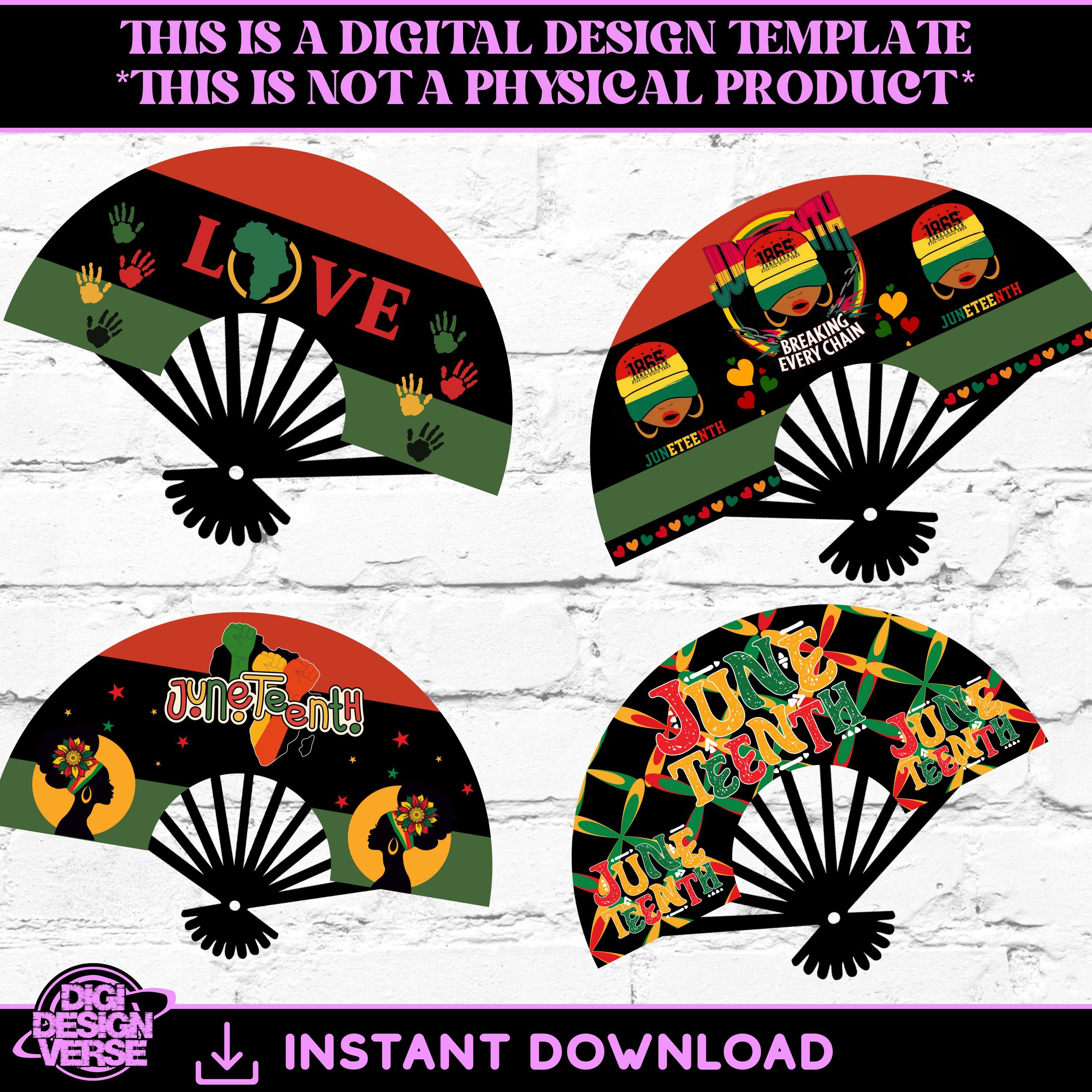 Juneteenth Clack Fan Templates Vol. 1 - Etsy