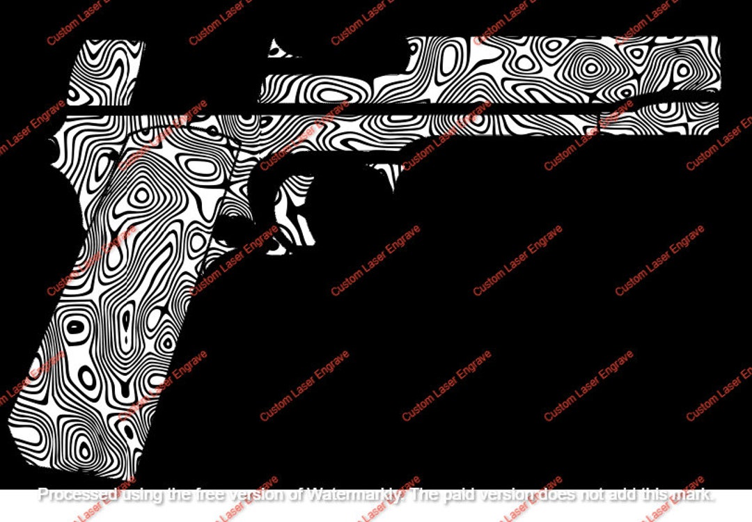 1911 Damascus Templates in SVG Format for Laser Engraving. Available in ...