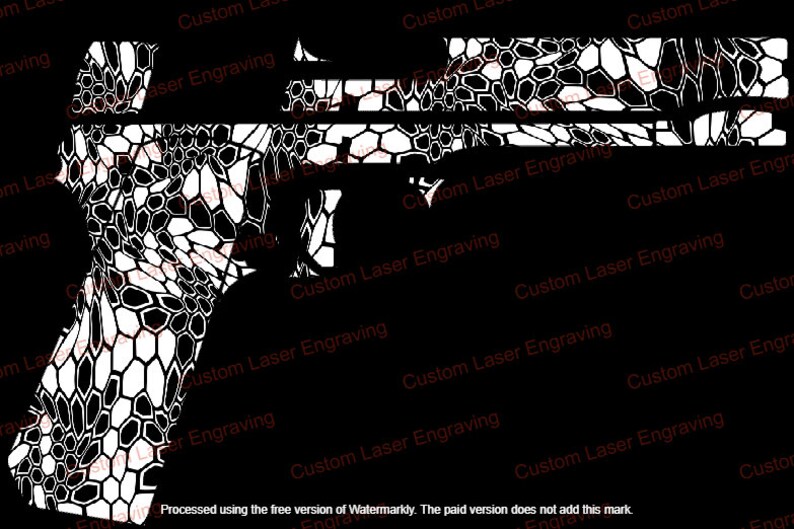 1911 Kryptek Template .SVG Files for Laser Engraving 1911 Template ...